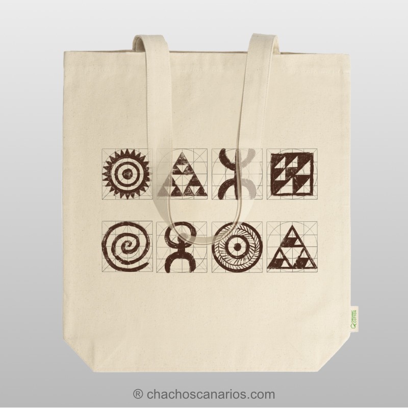 Talega Geometría canaria con pintaderas aborígenes.